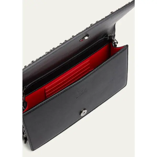 CHRISTIAN LOUBOUTIN Bettina Bead-encrusted Leather Clutch Bag