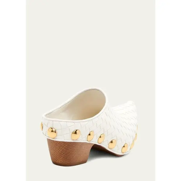 Bottega Veneta 30mm Gondola Intrecciato Leather Clogs