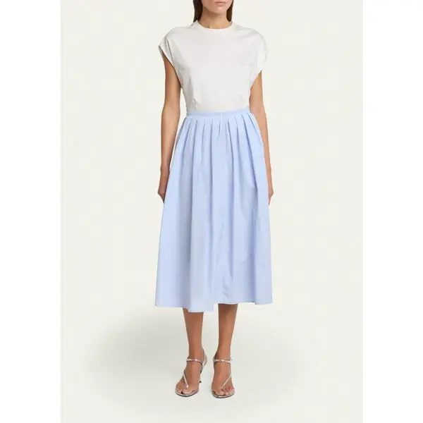 Proenza Schouler White Label Austin A-line Technical Cotton Skirt