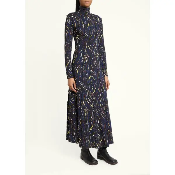 Proenza Schouler White Label Mabel Abstract Jersey Midi Dress