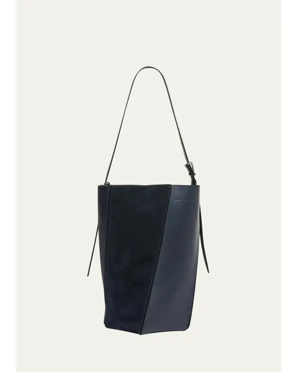 Proenza Schouler Hex Leather & Calf Hair Bucket Bag