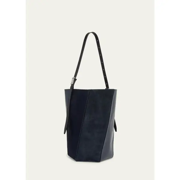 Proenza Schouler Hex Leather & Calf Hair Bucket Bag
