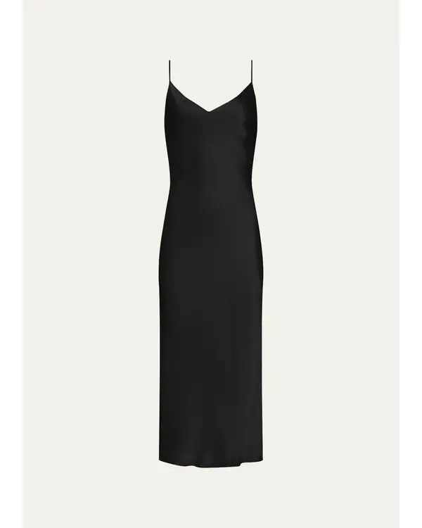 L'Agence Seridie Mid-length Silk Slip Dress