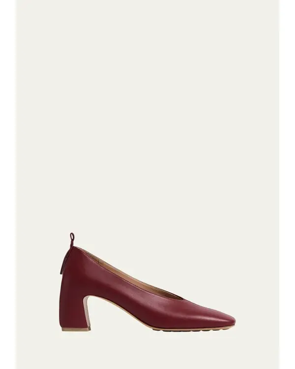 Bottega Veneta 65mm Plonge Calf Leather Pumps - Flame
