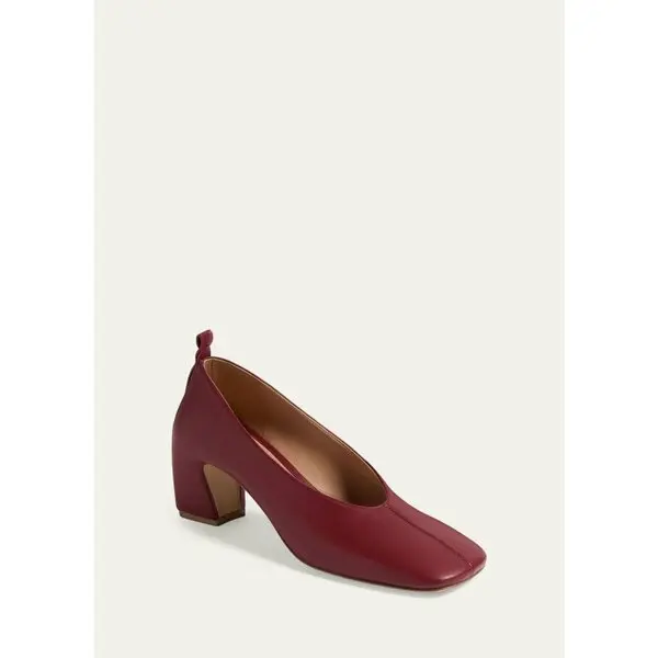 Bottega Veneta 65mm Plonge Calf Leather Pumps - Flame