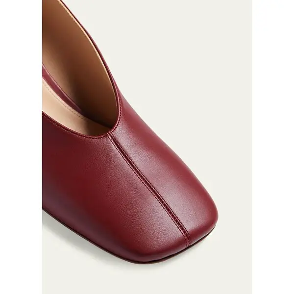 Bottega Veneta 65mm Plonge Calf Leather Pumps - Flame