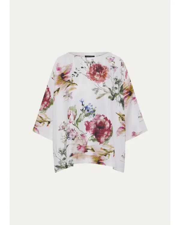 Eskandar A-line Scoop Neck Top Mid Plus Length