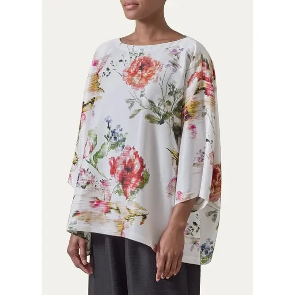 Eskandar A-line Scoop Neck Top Mid Plus Length