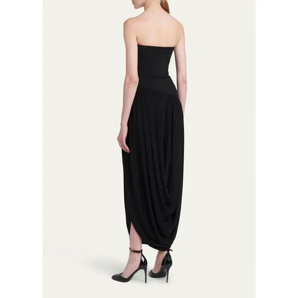 FERRAGAMO Strapless Drop-waist Bubble Evening Gown