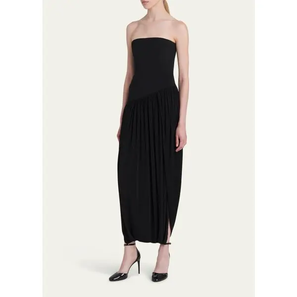 FERRAGAMO Strapless Drop-waist Bubble Evening Gown