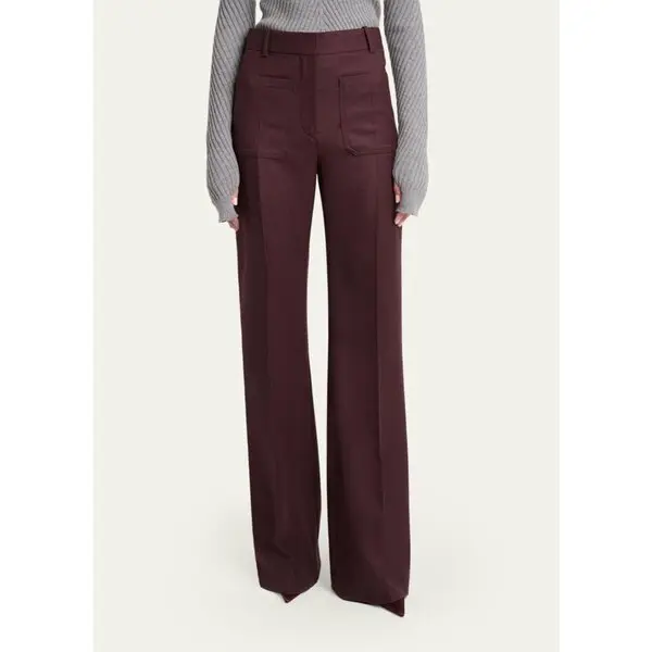 Victoria Beckham Alina Front-pocket Straight-leg Trousers