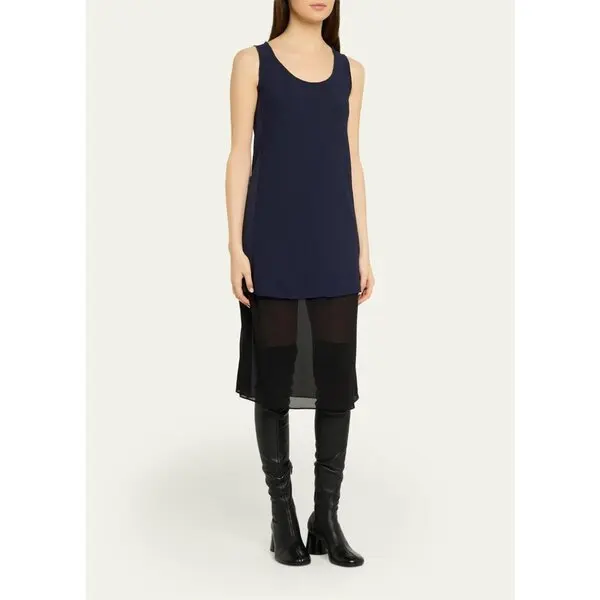 MAISON MARGIELA Mixed-media Tank Midi Dress