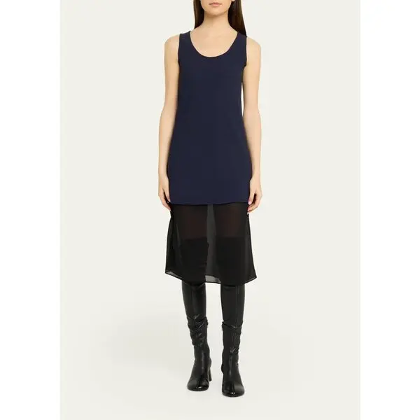 MAISON MARGIELA Mixed-media Tank Midi Dress