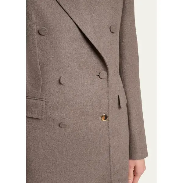 Gabriela Hearst Gavin Wool-cashmere Flannel Double-breasted Blazer Jacket