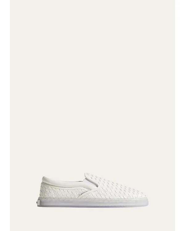 Bottega Veneta Serena Intrecciato Leather Slip-on Sneakers - Ecru