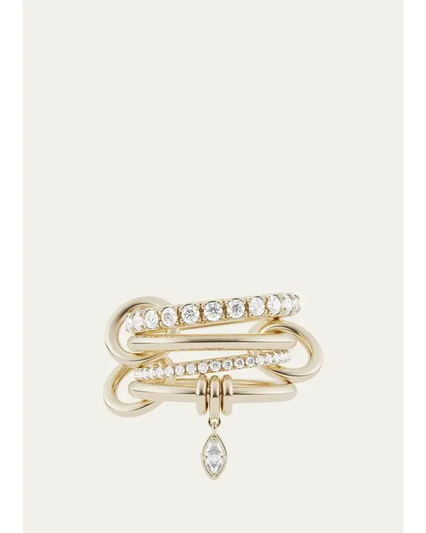 SPINELLI KILCOLLIN Inara Marquise Gold Ring With Diamonds - Yellow