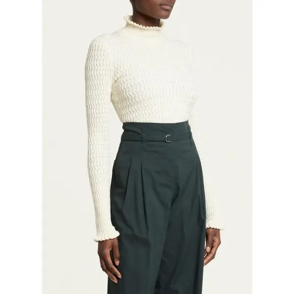 Proenza Schouler White Label Juniper Textured High-neck Sweater