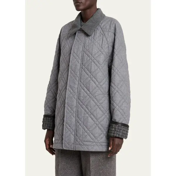 Gabriela Hearst Clarence Quilted Wool-cashmere Barn Jacket
