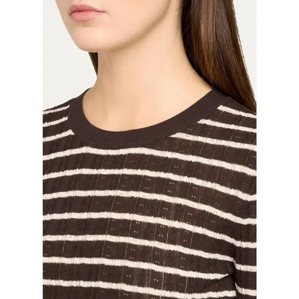 FRAME The Pointelle Striped Sweater