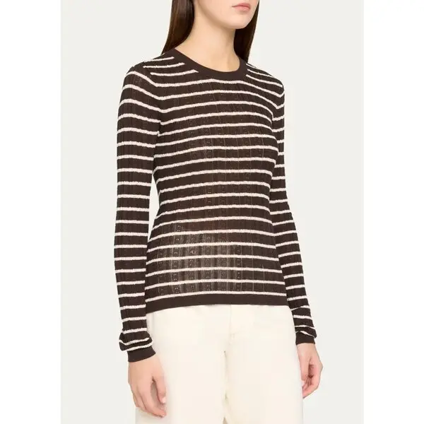 FRAME The Pointelle Striped Sweater
