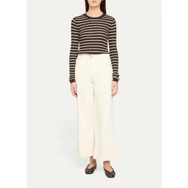 FRAME The Pointelle Striped Sweater
