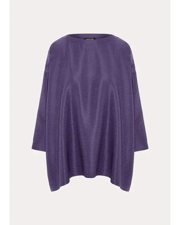 Eskandar Wide A-line Scoop Neck Top Long Length
