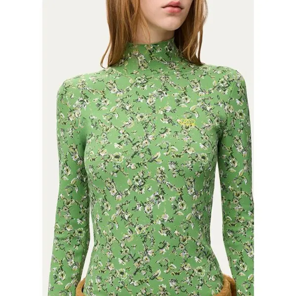 Loewe Mock Turtleneck Floral Top