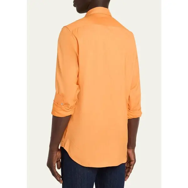 Kiton Cashmere Pocket Snap-placket Shirt