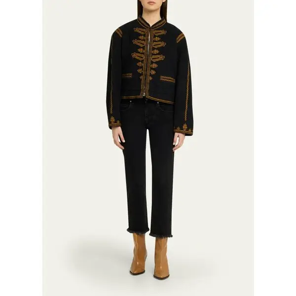 Isabel Marant Étoile Emalia Embroidered Military-style Jacket