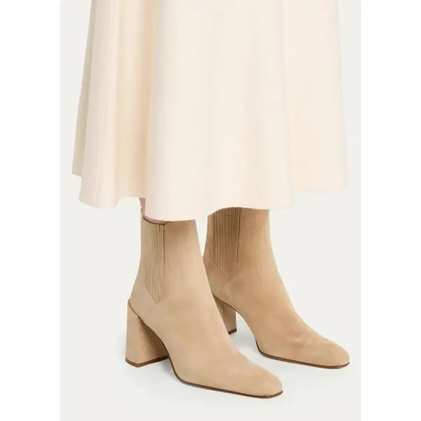 Gabriela Hearst Luke 90mm Suede Ankle Boots - Camel