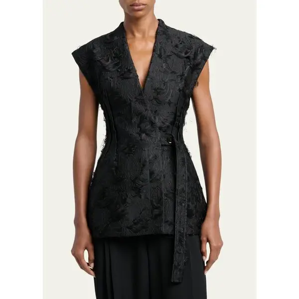 Proenza Schouler Cindle Chrysanthemum Jacquard Vest