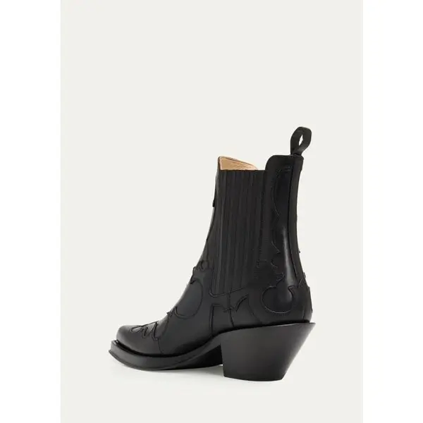 Gabriela Hearst 50mm Cassidy Leather Cowboy Ankle Boots