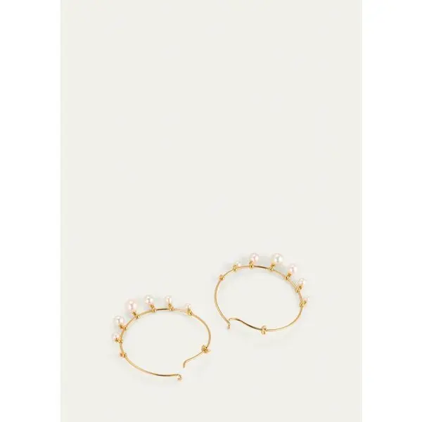 Paul Morelli 18k Gold Wind Chime Earrings With Akoya Pearls, 36mm