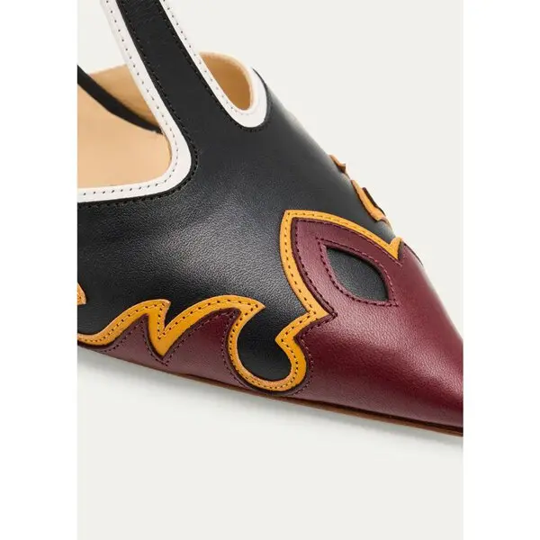 Gabriela Hearst 75mm Duna Western Leather Ankle-strap Pumps - Bordeaux Multi