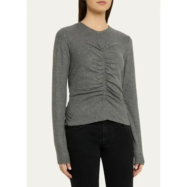 Isabel Marant Étoile Delsea Ruched Long-sleeve Top