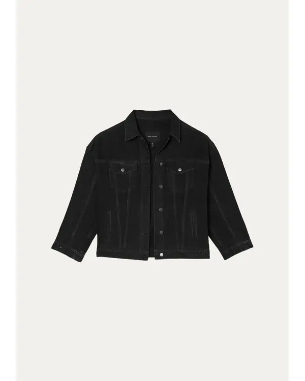 Marc Jacobs Bow Oversized Denim Trucker Jacket