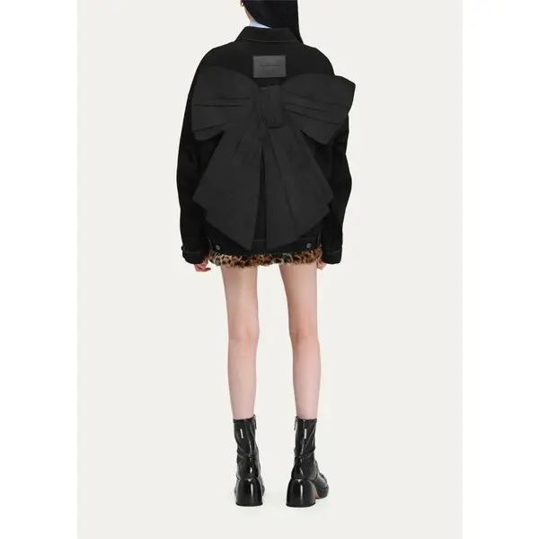 Marc Jacobs Bow Oversized Denim Trucker Jacket