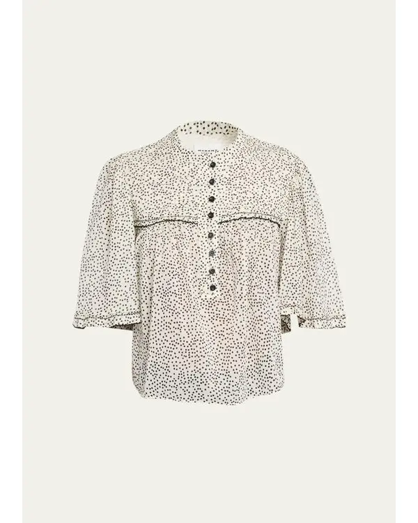 Isabel Marant Étoile Douna Polka-dot Blouse