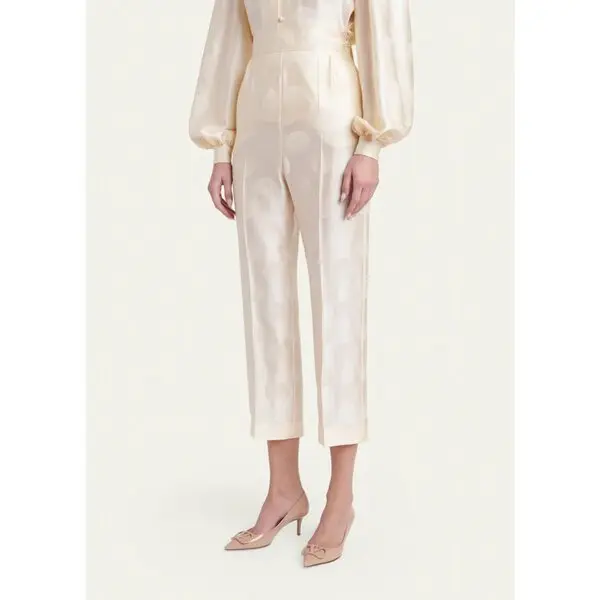 Valentino Garavani Satin Polka Dot Trousers