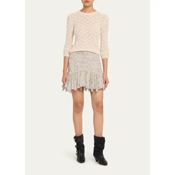 Isabel Marant Étoile Daneen Polka Dot Voile Mini Skirt