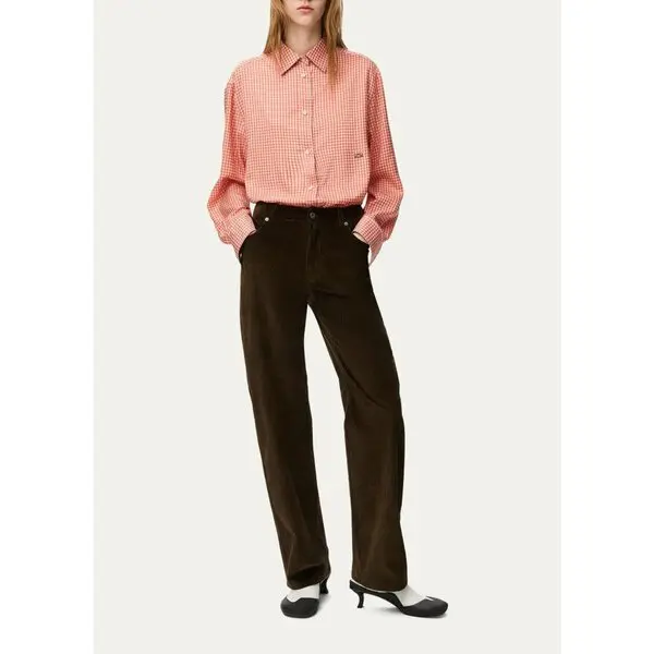 Loewe Mid-rise Corduroy Straight-leg Trousers