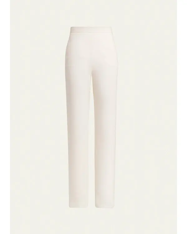 Valentino Garavani Silk Straight Trousers