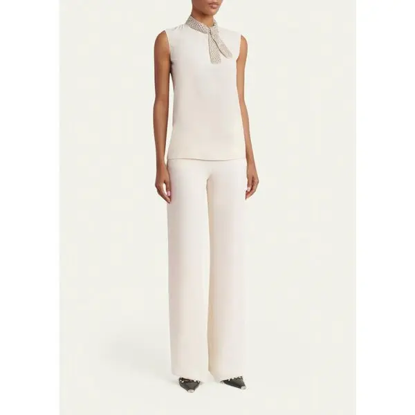 Valentino Garavani Silk Straight Trousers