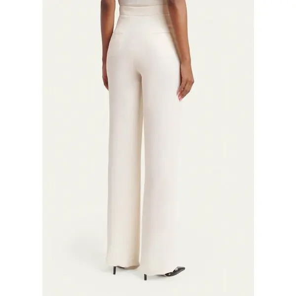 Valentino Garavani Silk Straight Trousers
