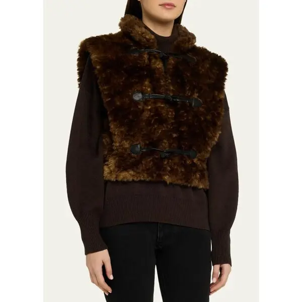 Isabel Marant Étoile Jocya Plush Vest - Brown