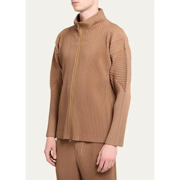Issey Miyake Pleated Full-zip Jacket