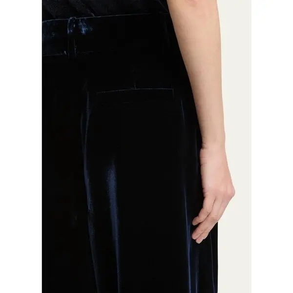 Giorgio Armani Velvet Silk-blend Pleated Pants