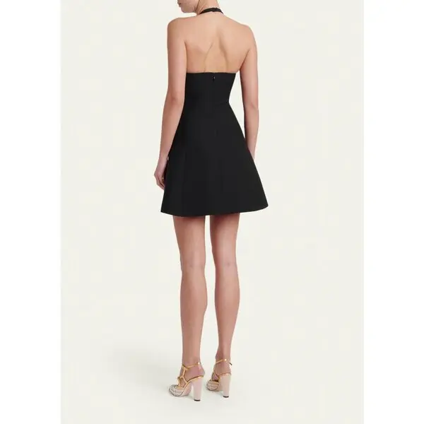 Valentino Garavani Beaded Bow Halter Minidress