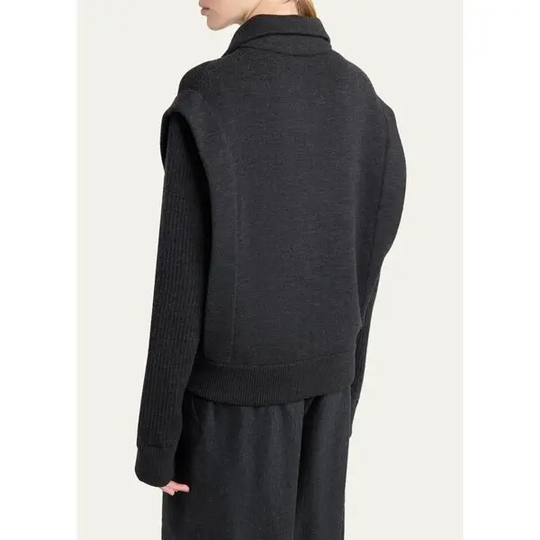 Giorgio Armani Zip-front Knit Blouson Jacket