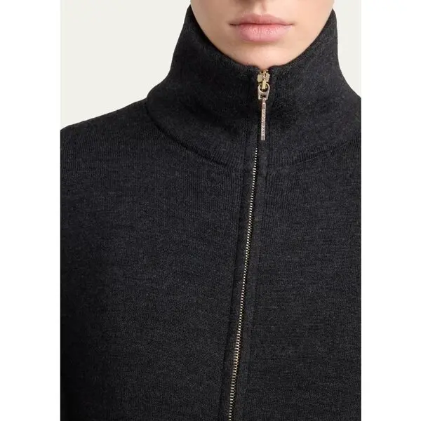 Giorgio Armani Zip-front Knit Blouson Jacket